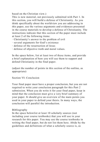 APOLOGETICS APPLICATION PAPER – PART 2 SUBMISSION FORMMake s.docx