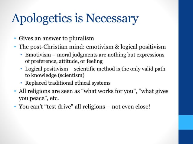 Apologetics Presentation for First Trinity, Part 1 | PPT