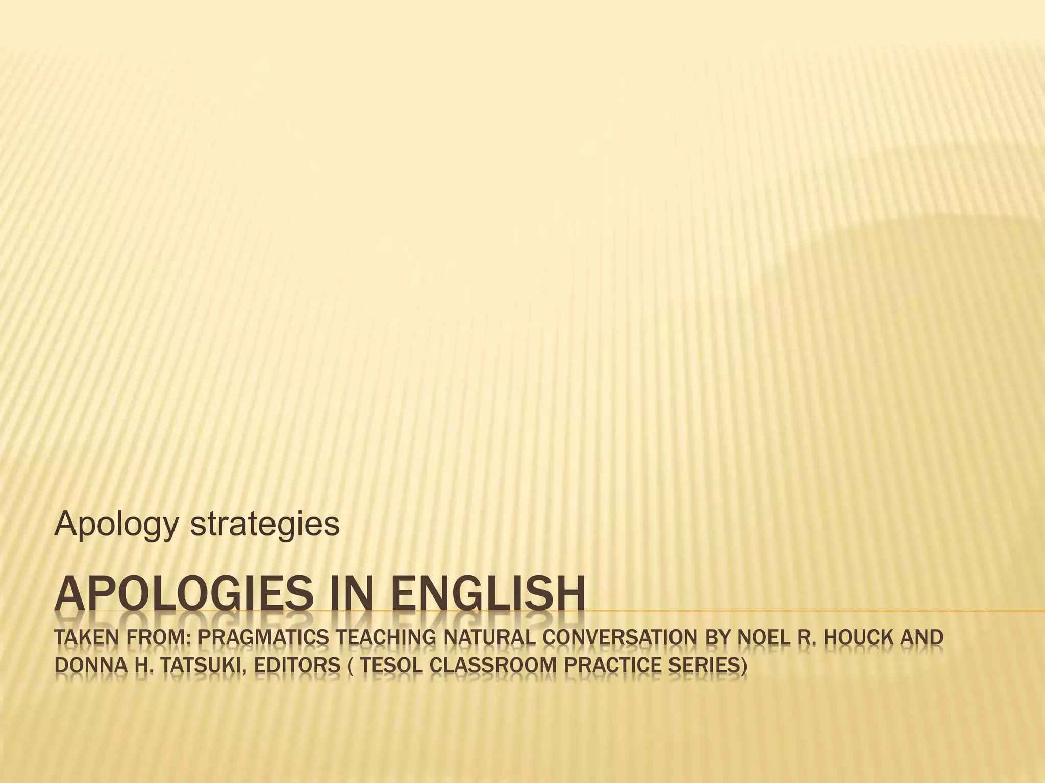 Apologizing in english (1) | PPTX