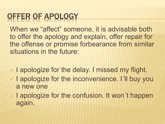 Apologizing in english (1) | PPTX