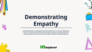 Apology Email, Professional Apology Letter | PPTX