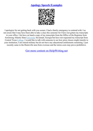 Apology Essay | PDF