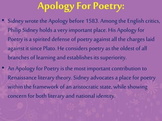 Apology for poetry | PPTX