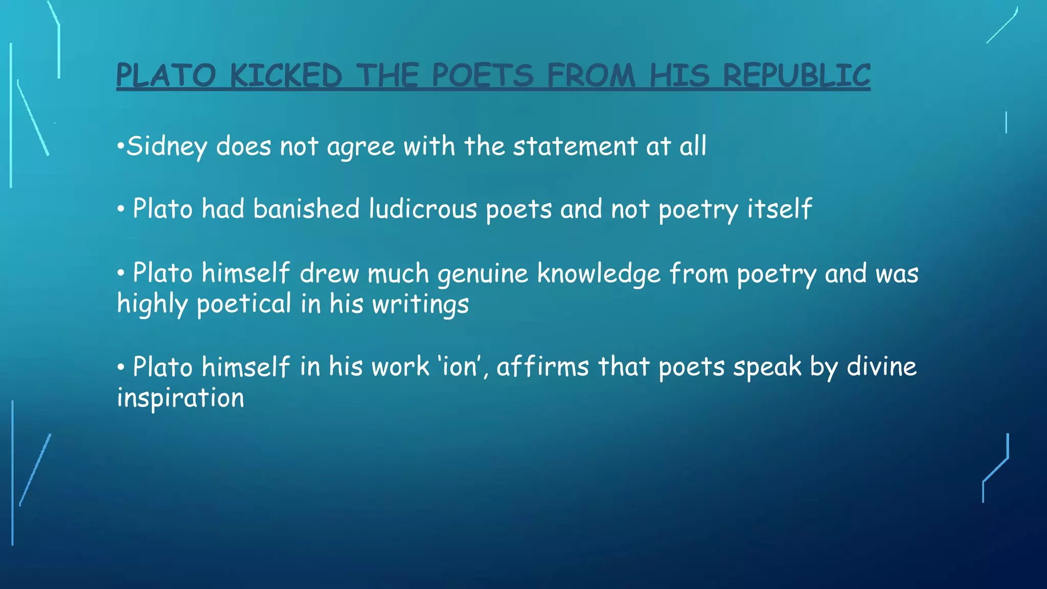 Apology for poetry (sir philip sidney) | PPTX