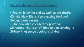Apology for poetry (sir philip sidney) | PPTX