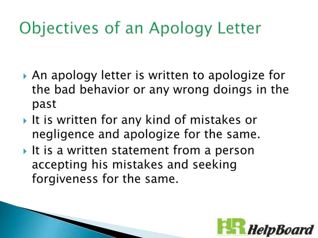 Apology Letter | PPTX
