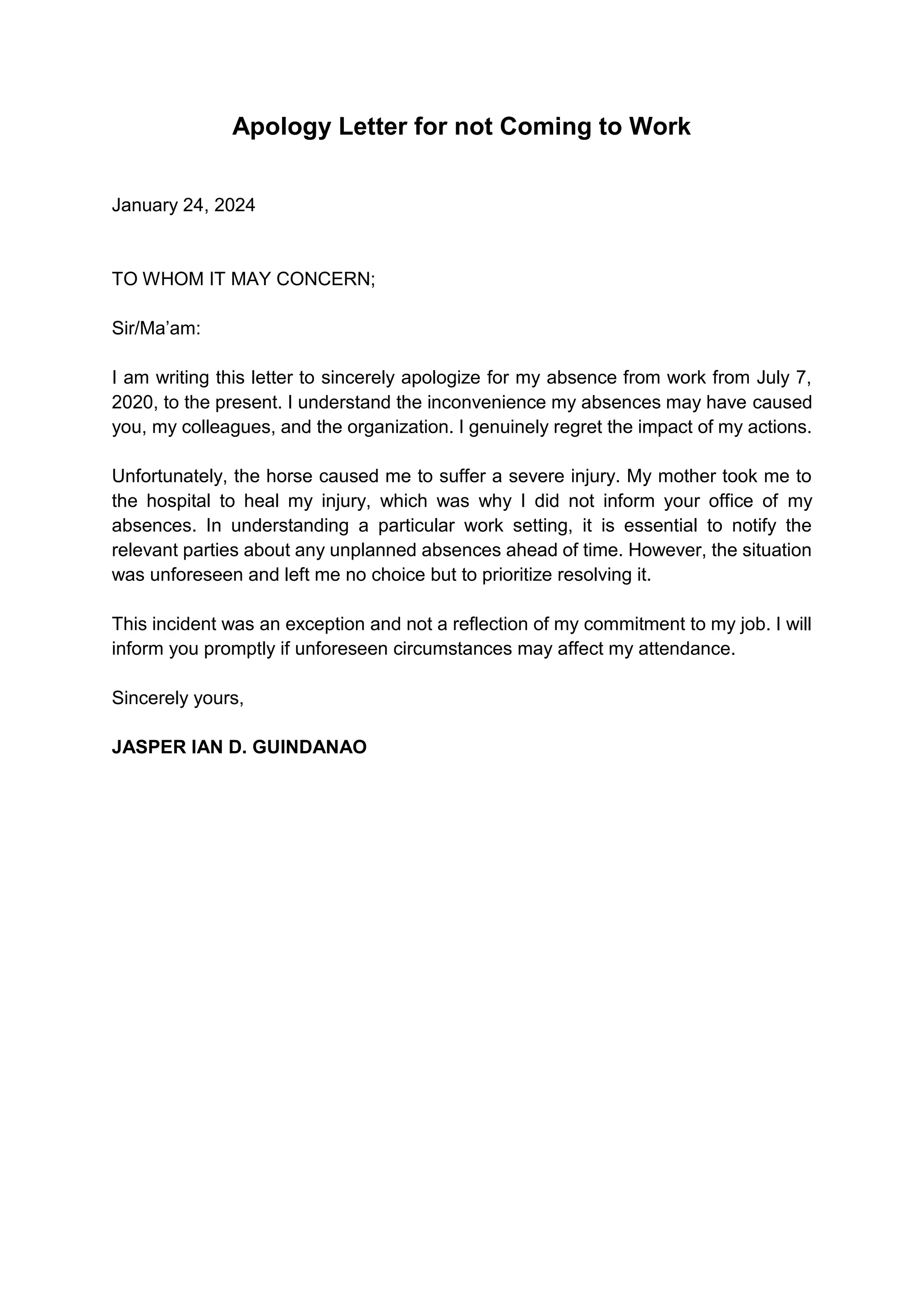 Apology Letter for not Coming to Work.docx