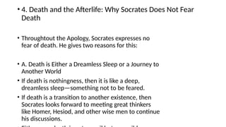 apology of Socrates and the other options are on their own | PPTX