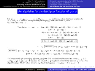 SMART Seminar Series: "A polynomial algorithm to solve hard np 3 cnf-sat problems" | PDF