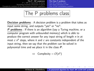 SMART Seminar Series: "A polynomial algorithm to solve hard np 3 cnf ...