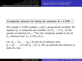SMART Seminar Series: "A polynomial algorithm to solve hard np 3 cnf ...