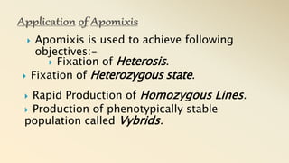 Apomixis in flowering plants | PPT