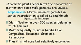 Apomixis in flowering plants | PPT