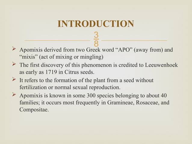 APOMIXIS and its types and how to developed apomictic line | PPTX