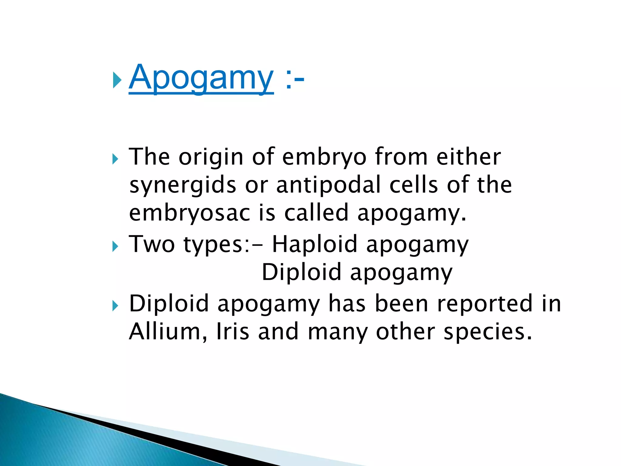 Apomixis and its application for crop improvement. | PPTX