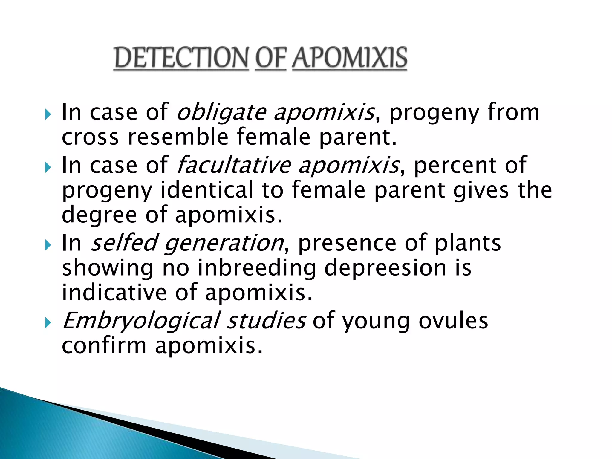 Apomixis and its application for crop improvement. | PPTX