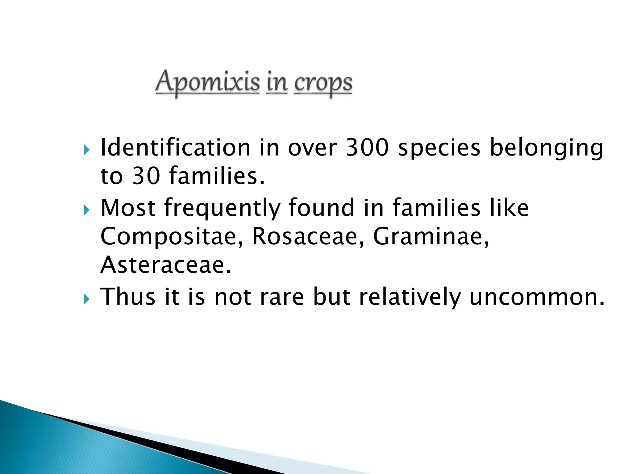 Apomixis and its application for crop improvement. | PPTX