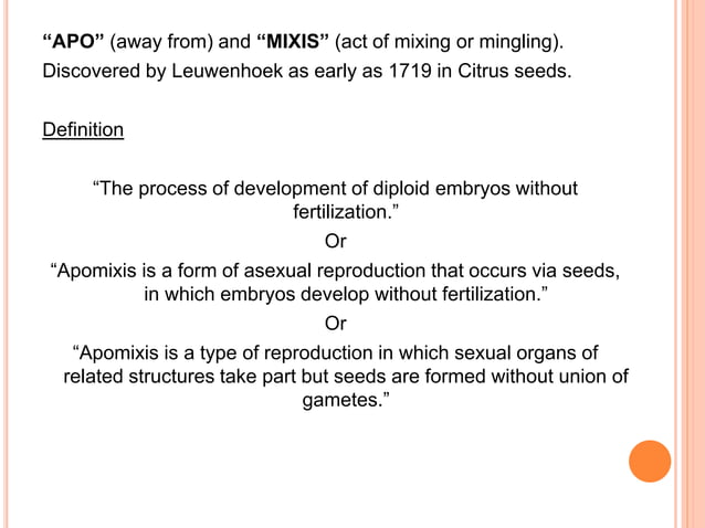 Apomixis–Definition,Types and practical applications.pptx | Infertility ...