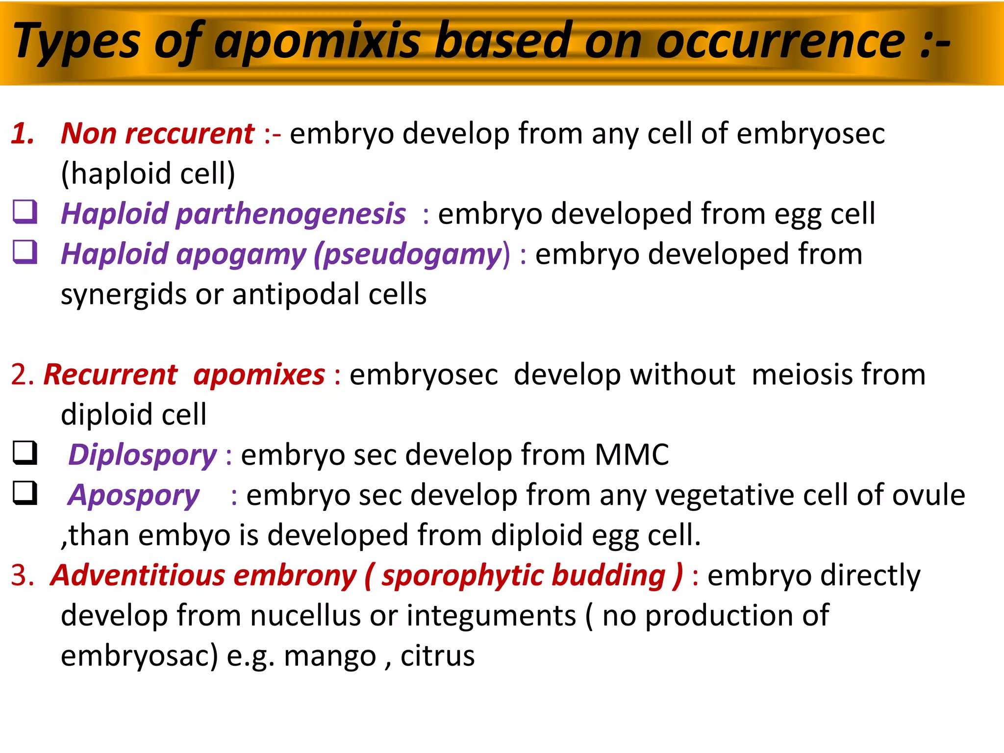 Apomixis in plants | PPTX