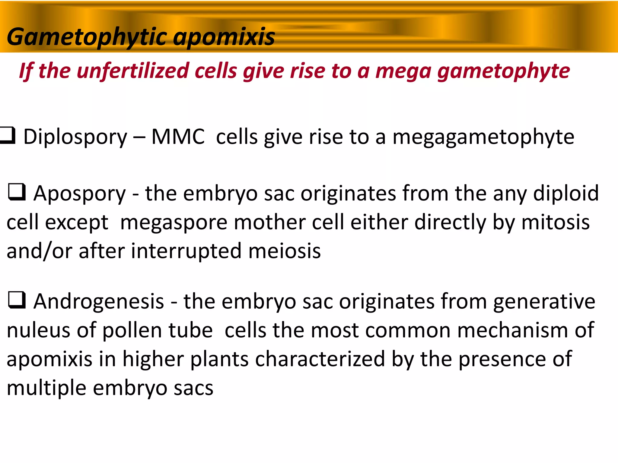 Apomixis in plants | PPTX