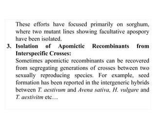 Apomixis in plants | PPTX