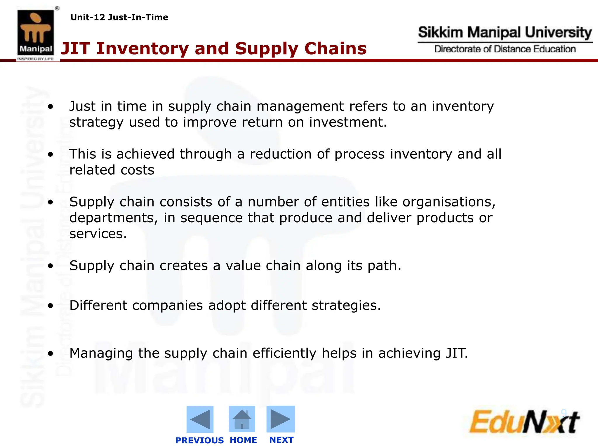 APOM_Unit 12_JIT_final which is a inventory control technique | PPT | Mechanical and Industrial ...