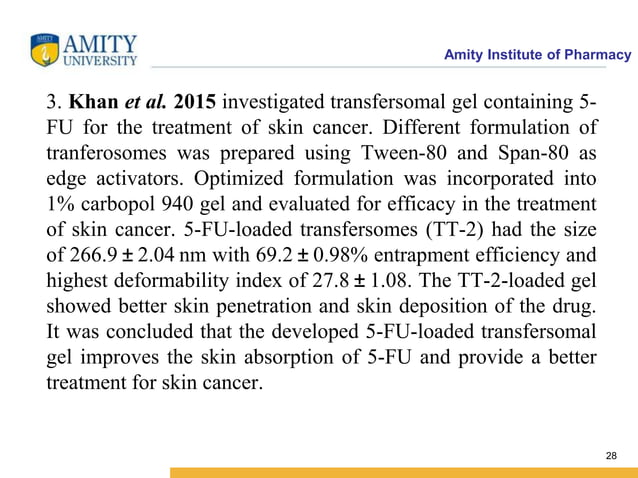 Novel drug delivery system for skin cancer | PPT