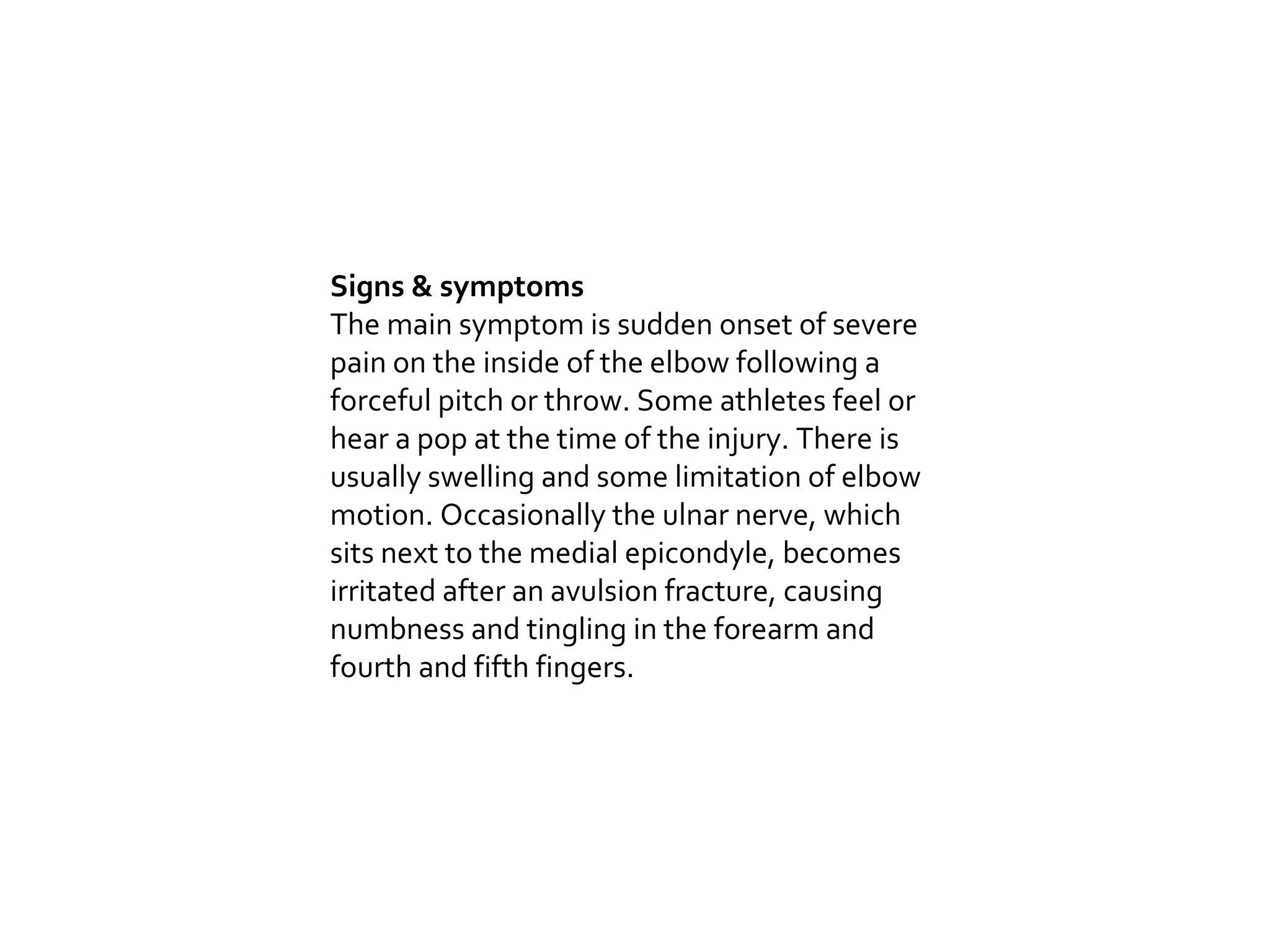 Apophyseal injuries of elbow , medial epicondyle avulsion fractures ...