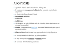 Apoptosis | PPTX