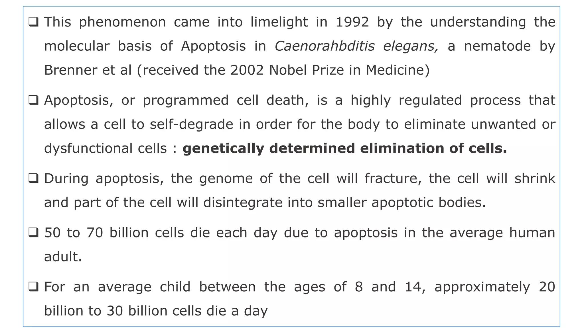 Apoptosis - An Introduction | PPTX