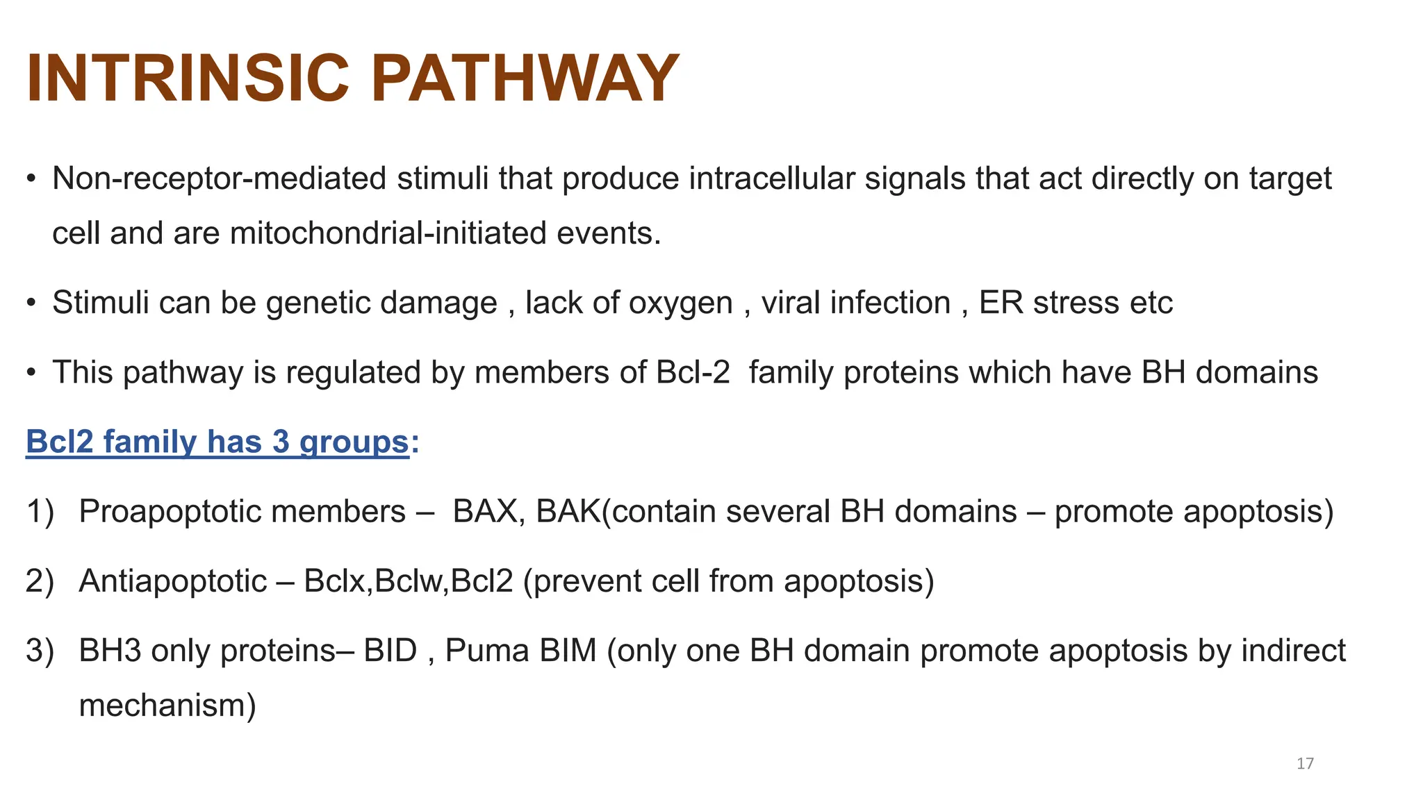 Apoptosis : caspases, extrinsic and intrinsic pathways. | PPTX