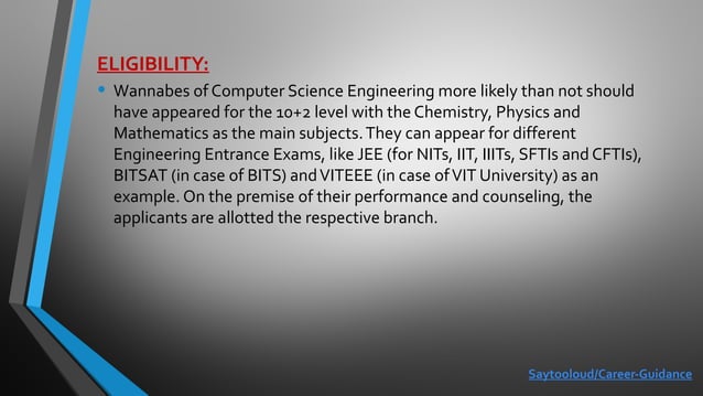 A popular career option: computer science engineering! | PPT