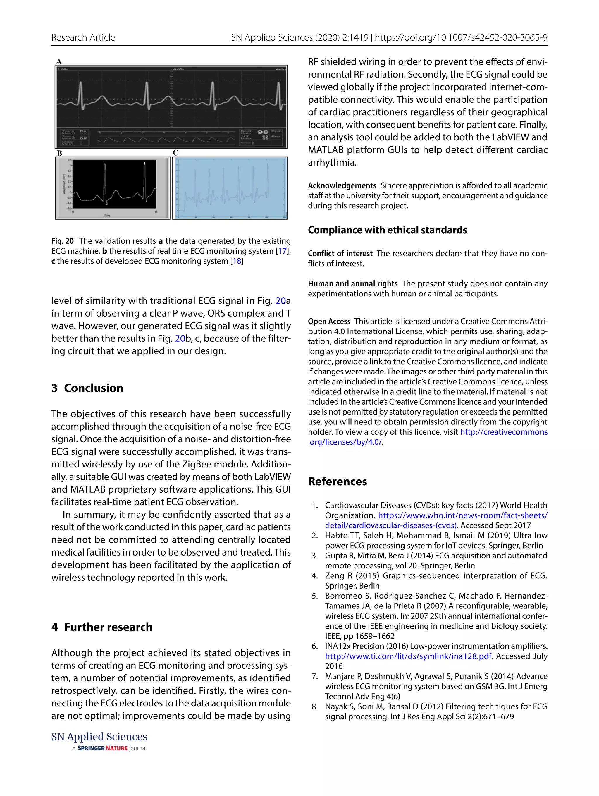 A Portable Electrocardiogram For Real‑time Monitoring Of Cardiac Pdf Heart And