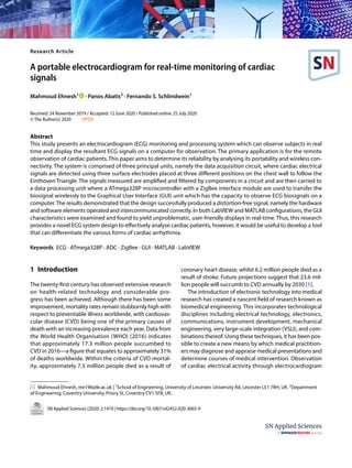 A portable electrocardiogram for real‑time monitoring of cardiac | PDF ...