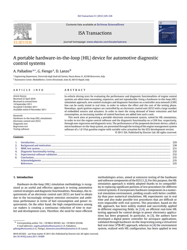 A portable hardware in-the-loop device for automotive diagnostic ...