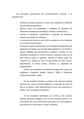 Aportaciones de skinner | PDF