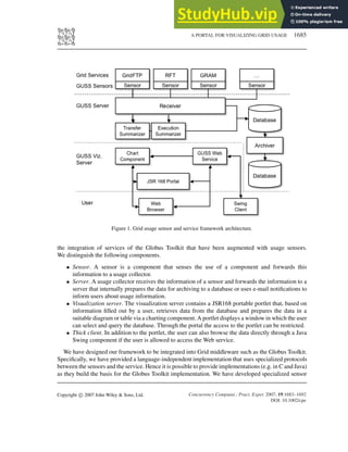 A Portal For Visualizing Grid Usage | PDF