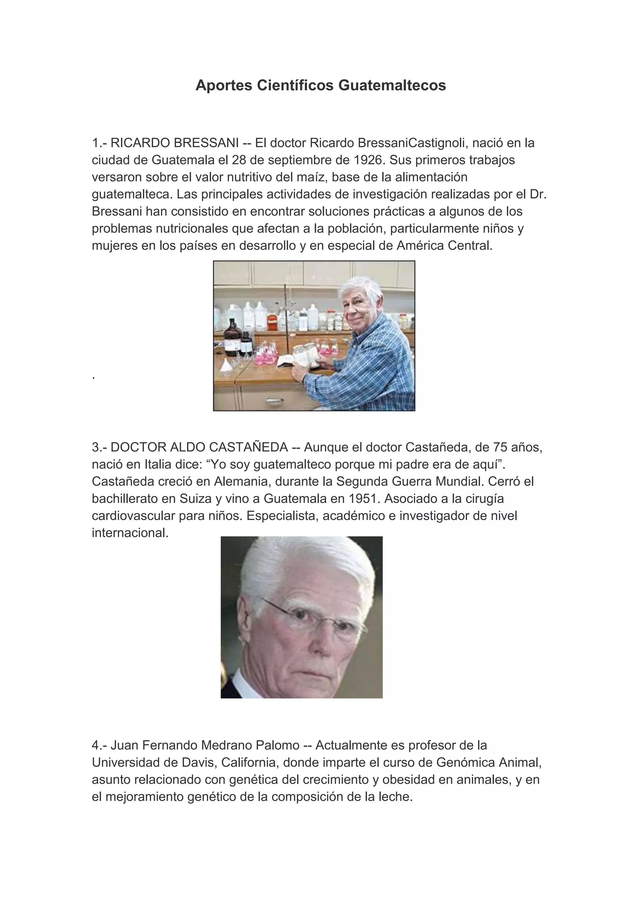 Aportes científicos guatemaltecos | DOCX