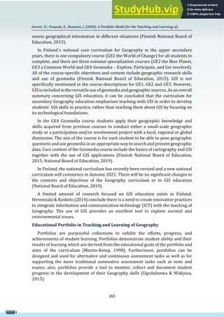 A Portfolio Model For The Teaching And Learning Of GIS Competencies In ...