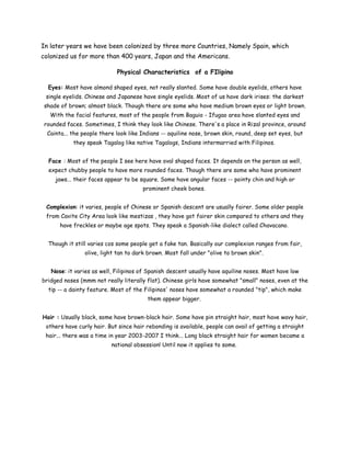 A portrait of a filipino | DOCX