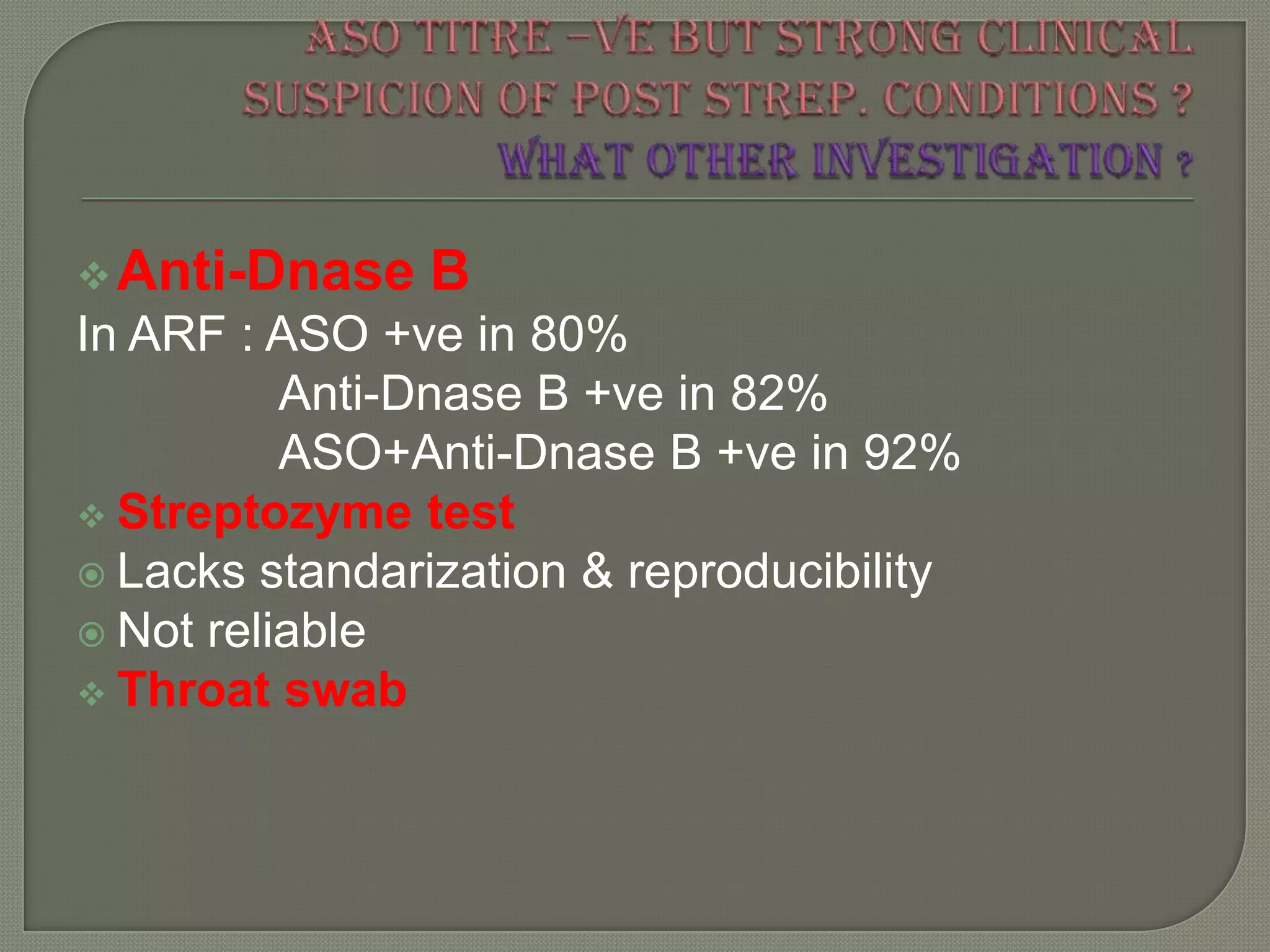 A positive aso titre | PPTX