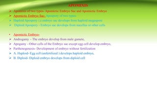 Apospory , Apogamy and Adventive Embryony | PDF