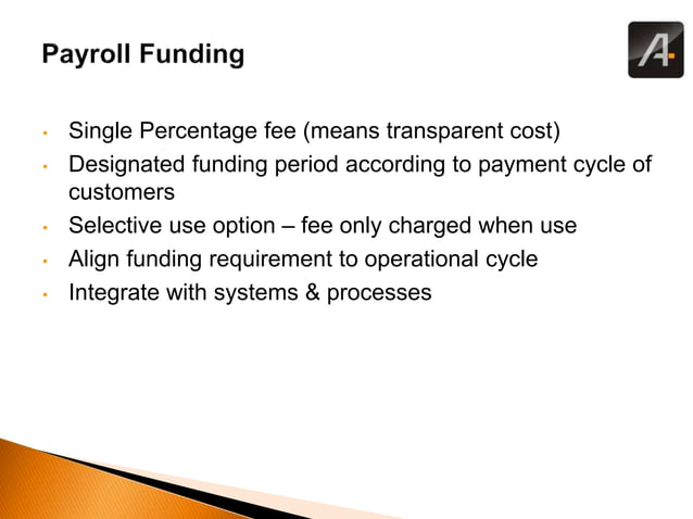 Payroll Funding - Cash Flow funding for the Recruitment industry | PPT