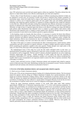 A post liberalization period analysis of industry specific economic ...