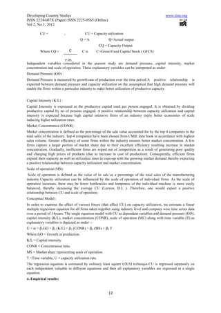 A post liberalization period analysis of industry specific economic ...