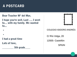 A postcard template | ODP