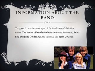 A poster presentation about a band | PPT