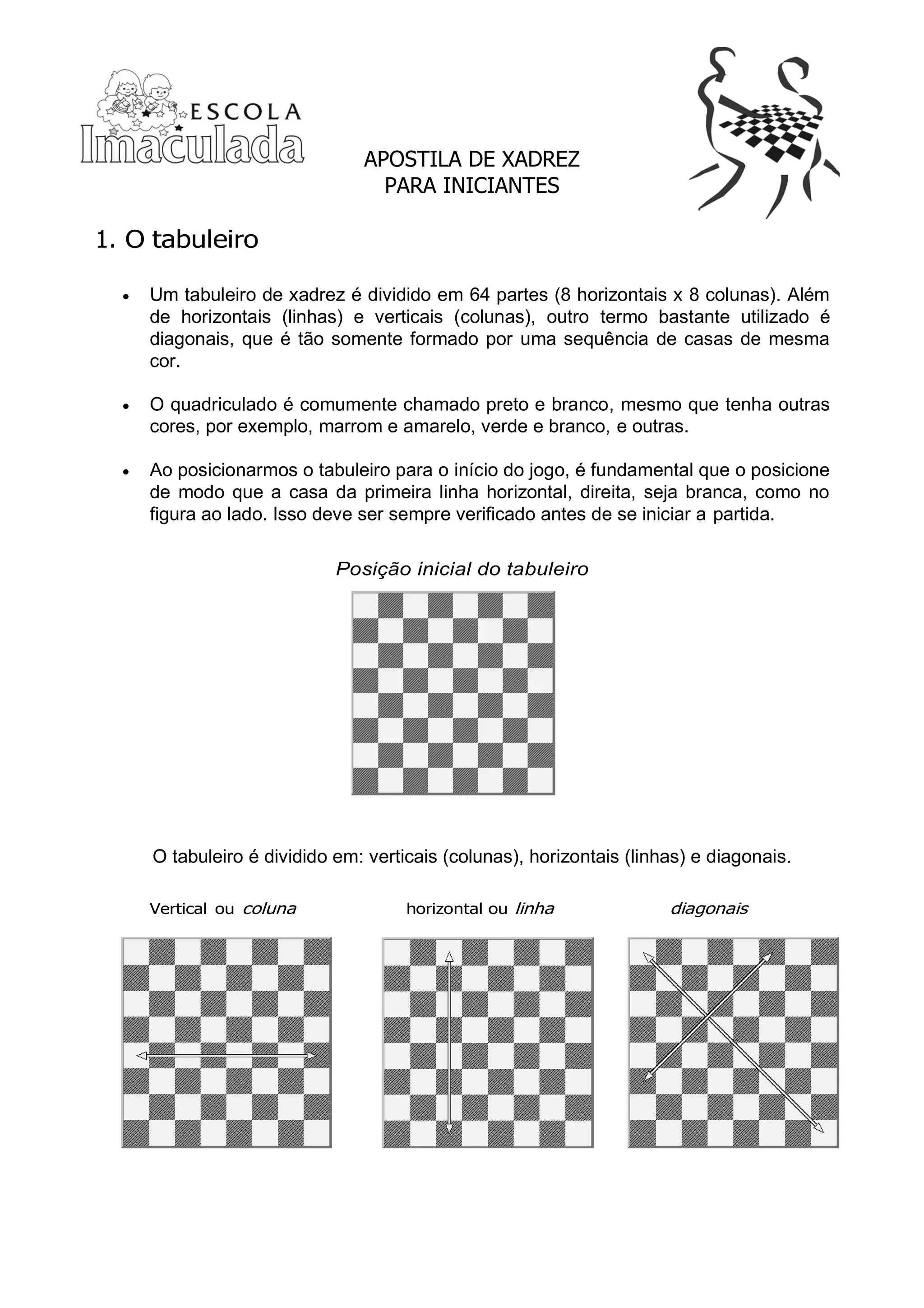 Apostila de Xadrez - Manual básico - Gratuito | PDF