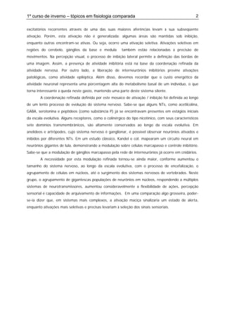 Apostila - tópicos em fisiologia comparada (USP) | PDF