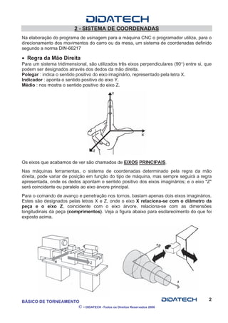 Apostila 01 basico torno | PDF